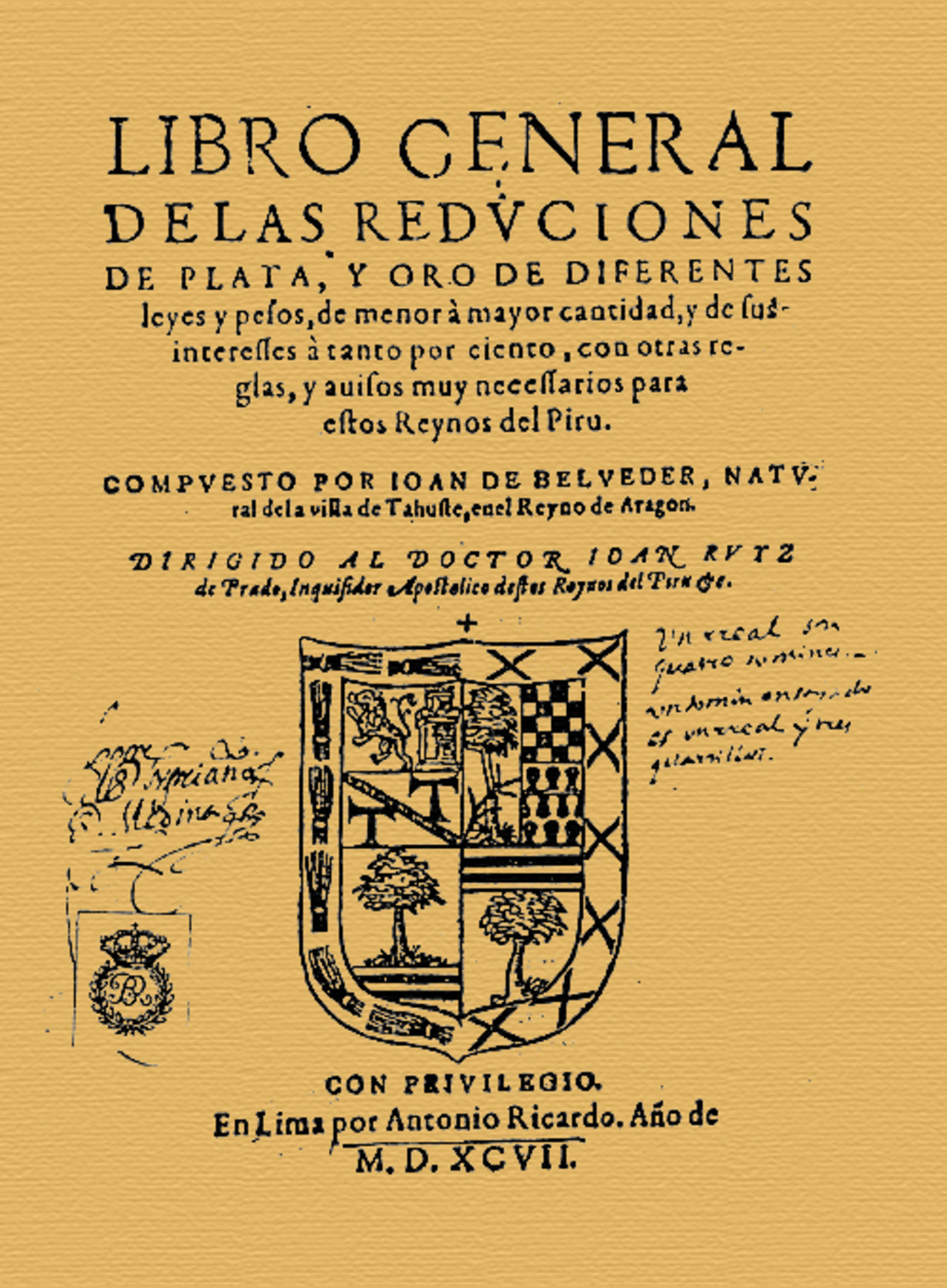 Libro general de las conversiones de plata y oro de diferentes leyes y ...